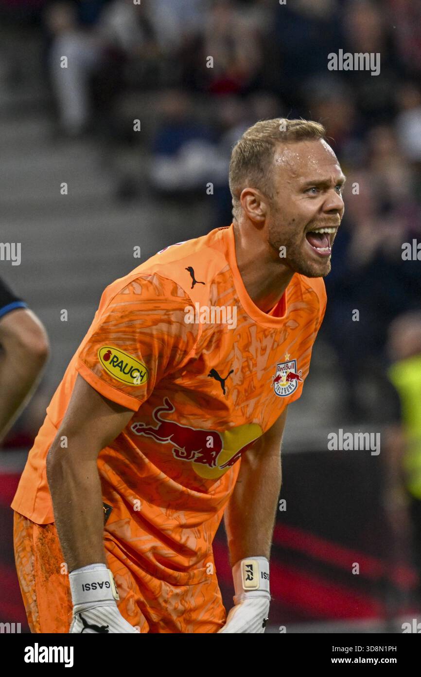 SALZBURG, AUSTRIA - AUGUST 6: Alexander Schlager of Salzburg reacts ...