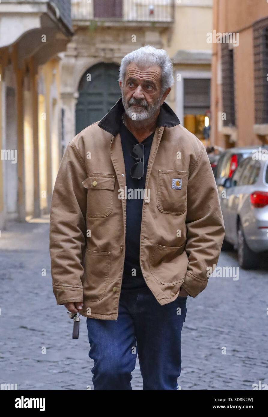 NO FOREIGN. Rome, the American actor Mel Gibson, a world cinema icon ...