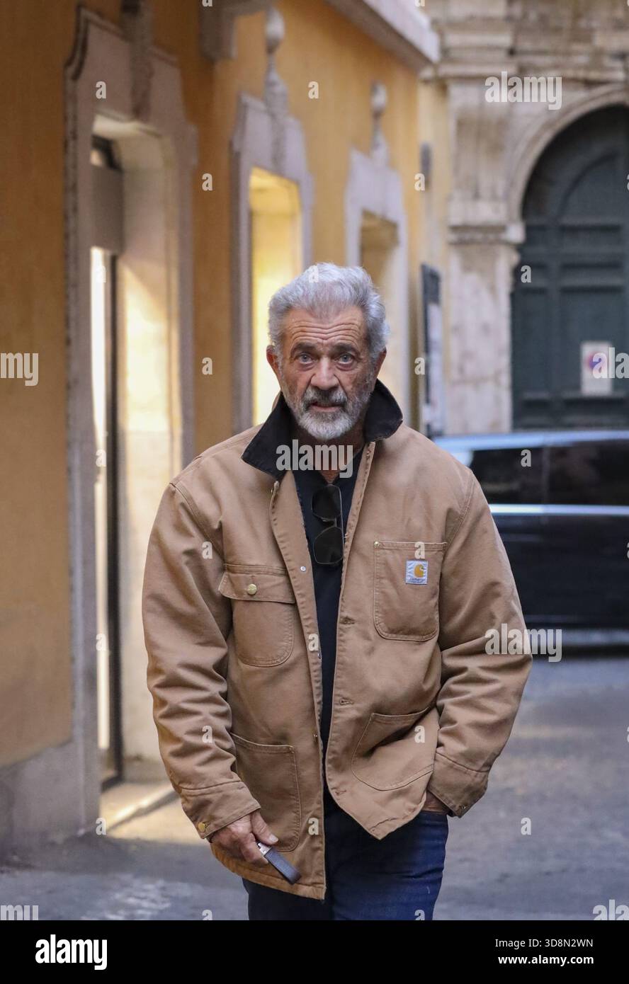 NO FOREIGN. Rome, the American actor Mel Gibson, a world cinema icon ...
