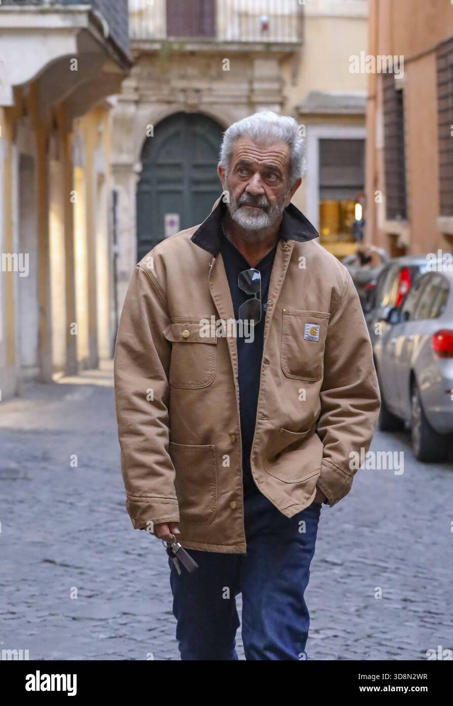 NO FOREIGN. Rome, the American actor Mel Gibson, a world cinema icon ...