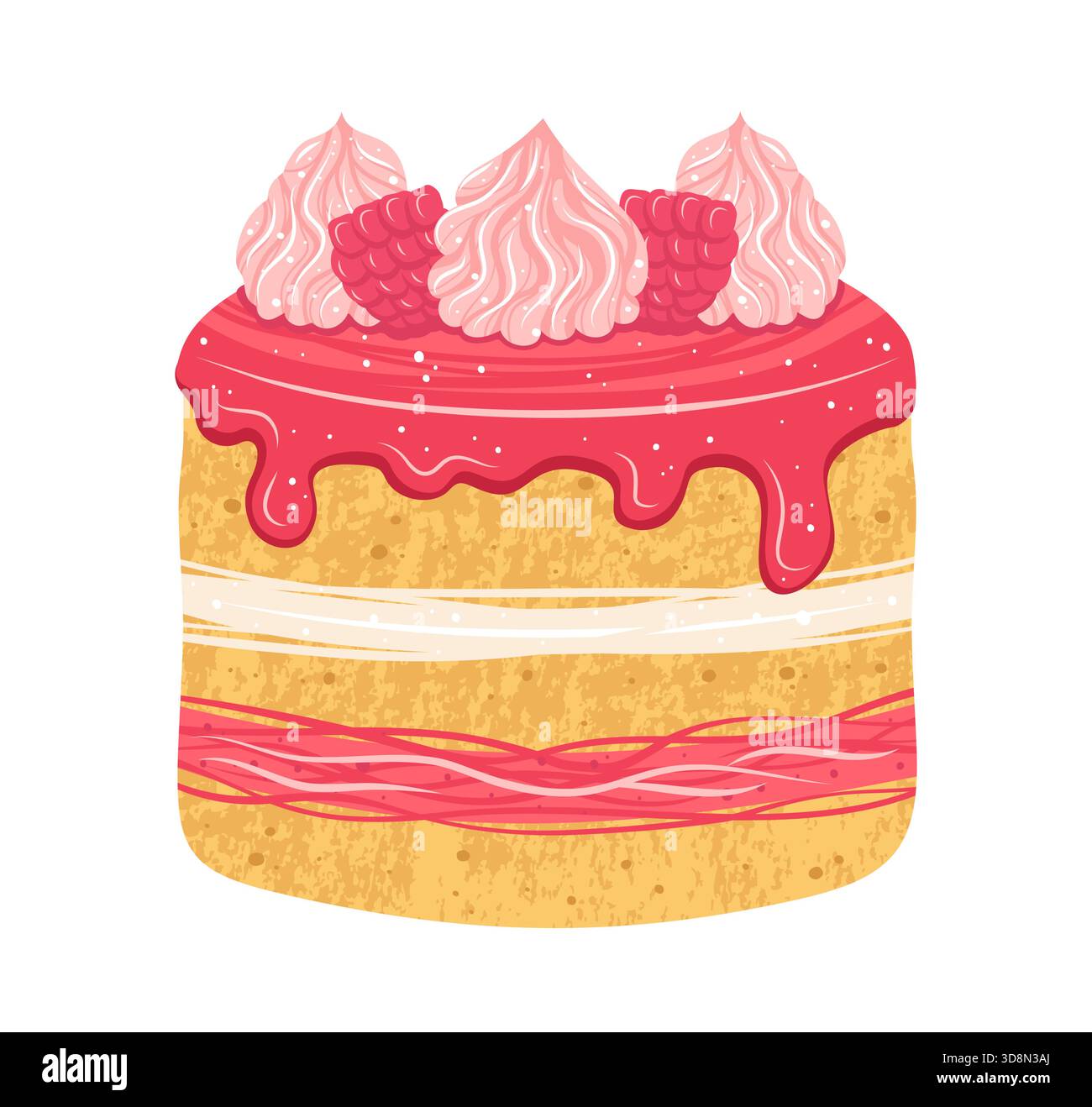 Sweet sponge cake Stock Vector Images - Alamy
