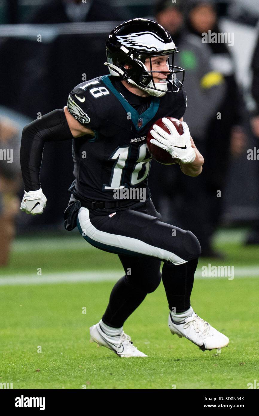 Philadelphia Eagles wide receiver Britain Covey returns the kick off ...