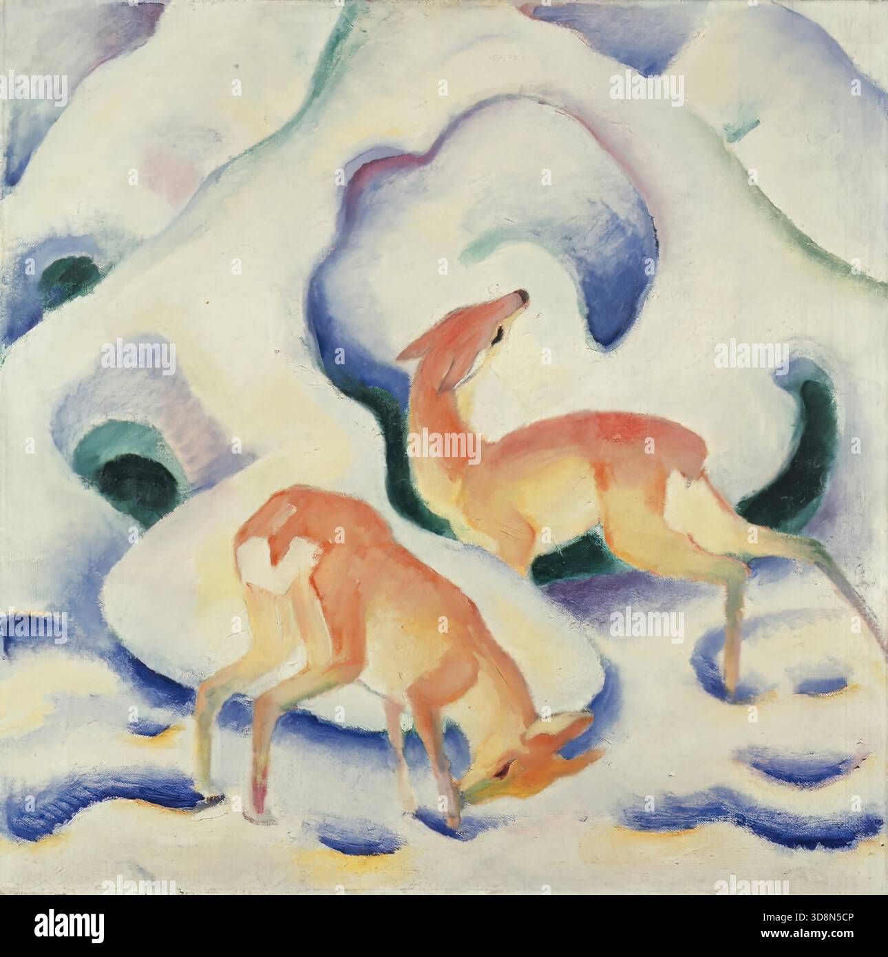 Deer in the Snow II, 1911 by Franz Marc Stock Vector Image & Art - Alamy