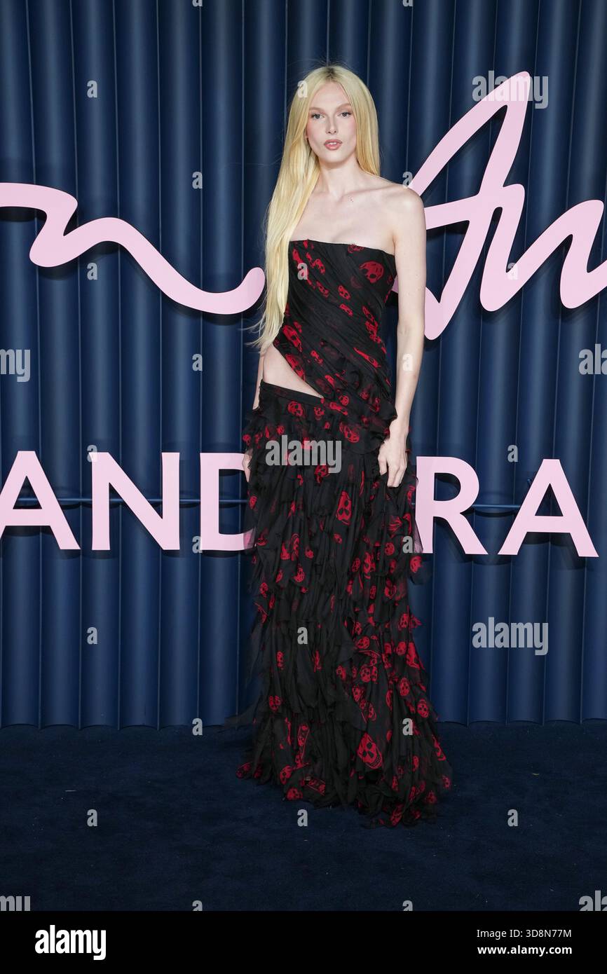 Alex Consani poses for photographers upon arrival at 'The Fashion ...