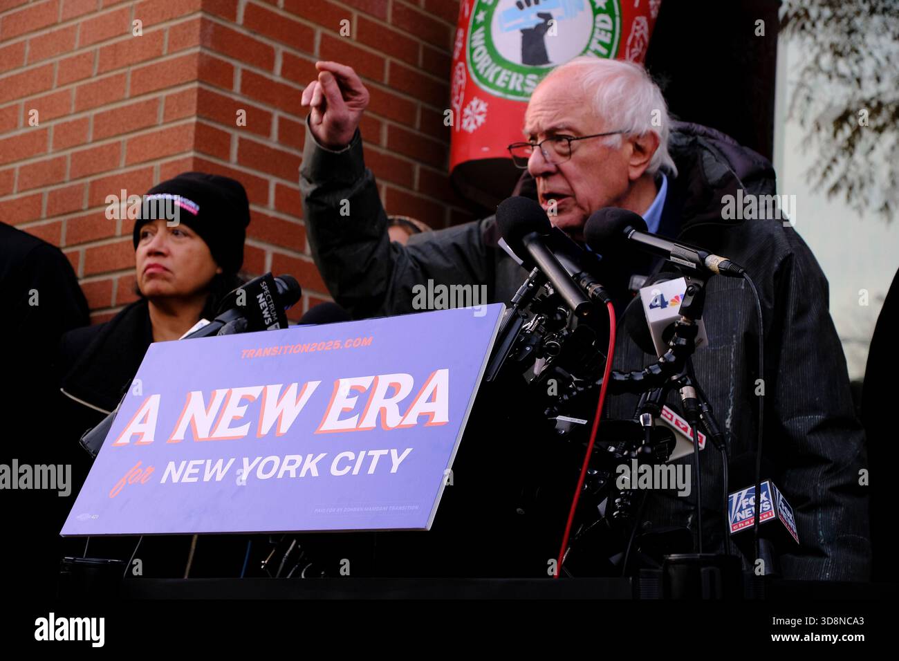 Brooklyn, New York - December 1: Bernie Sanders pictured as NY Mayor ...