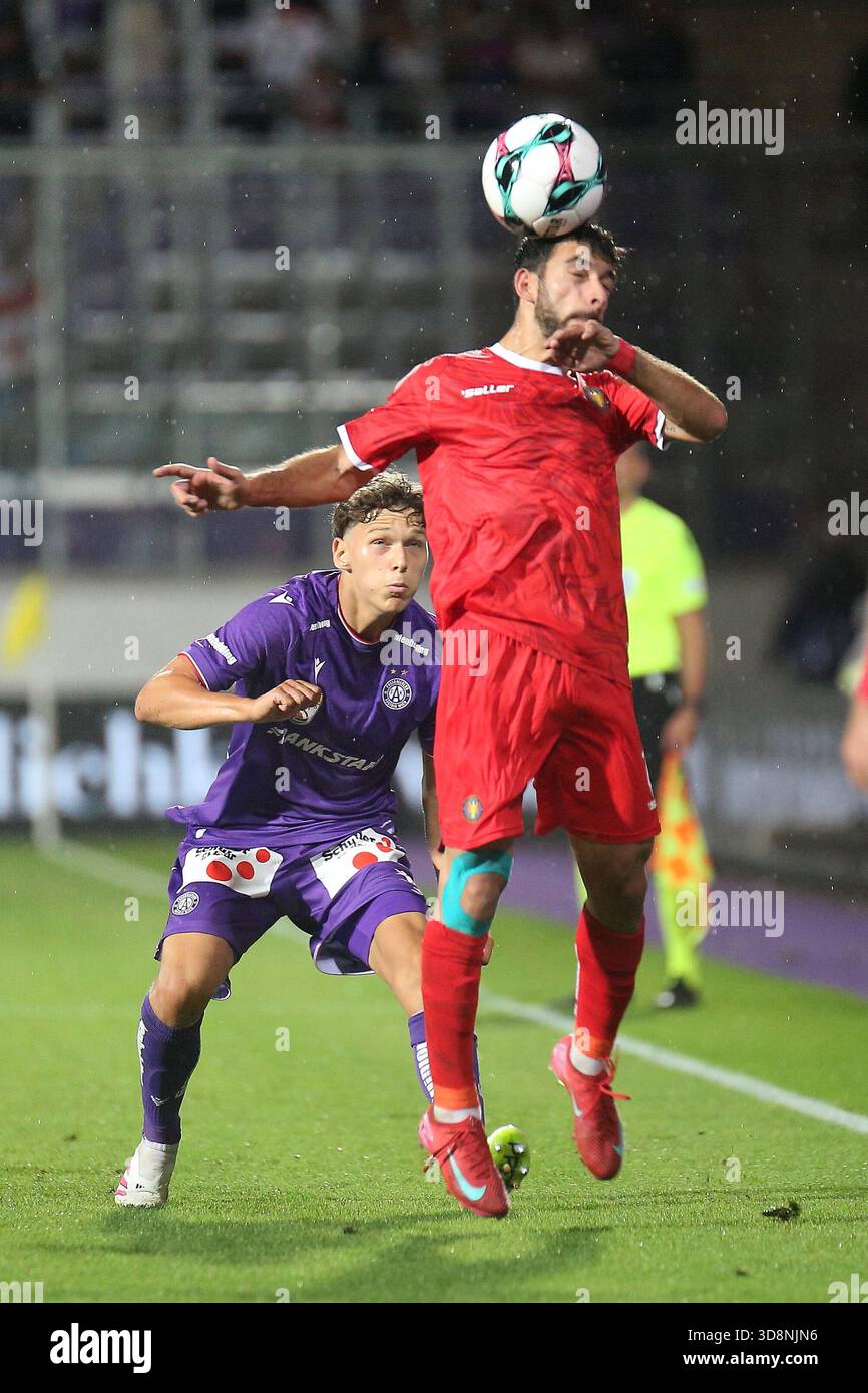 VIENNA, AUSTRIA - JULY 24: Matteo Schablas of Austria Wien and Levan ...