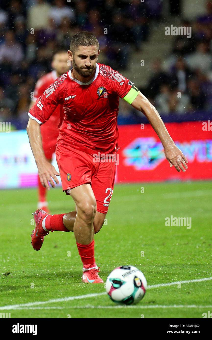 VIENNA, AUSTRIA - JULY 24: Nikoloz Kentchadze of FC Spaeri Tiflis have ...