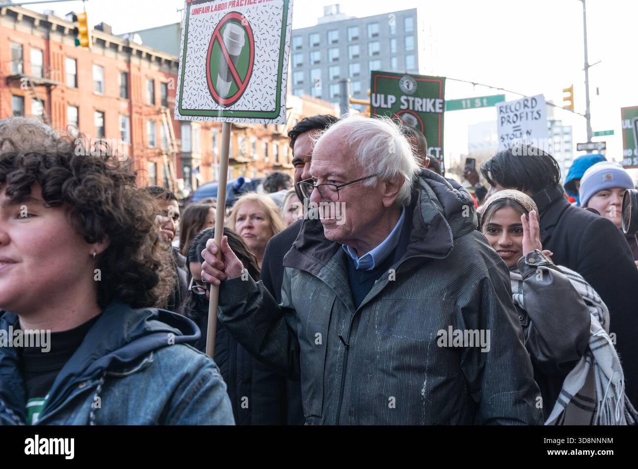 Senator Bernie Sanders joined with mayor-elect Zohran Mamdani picket ...
