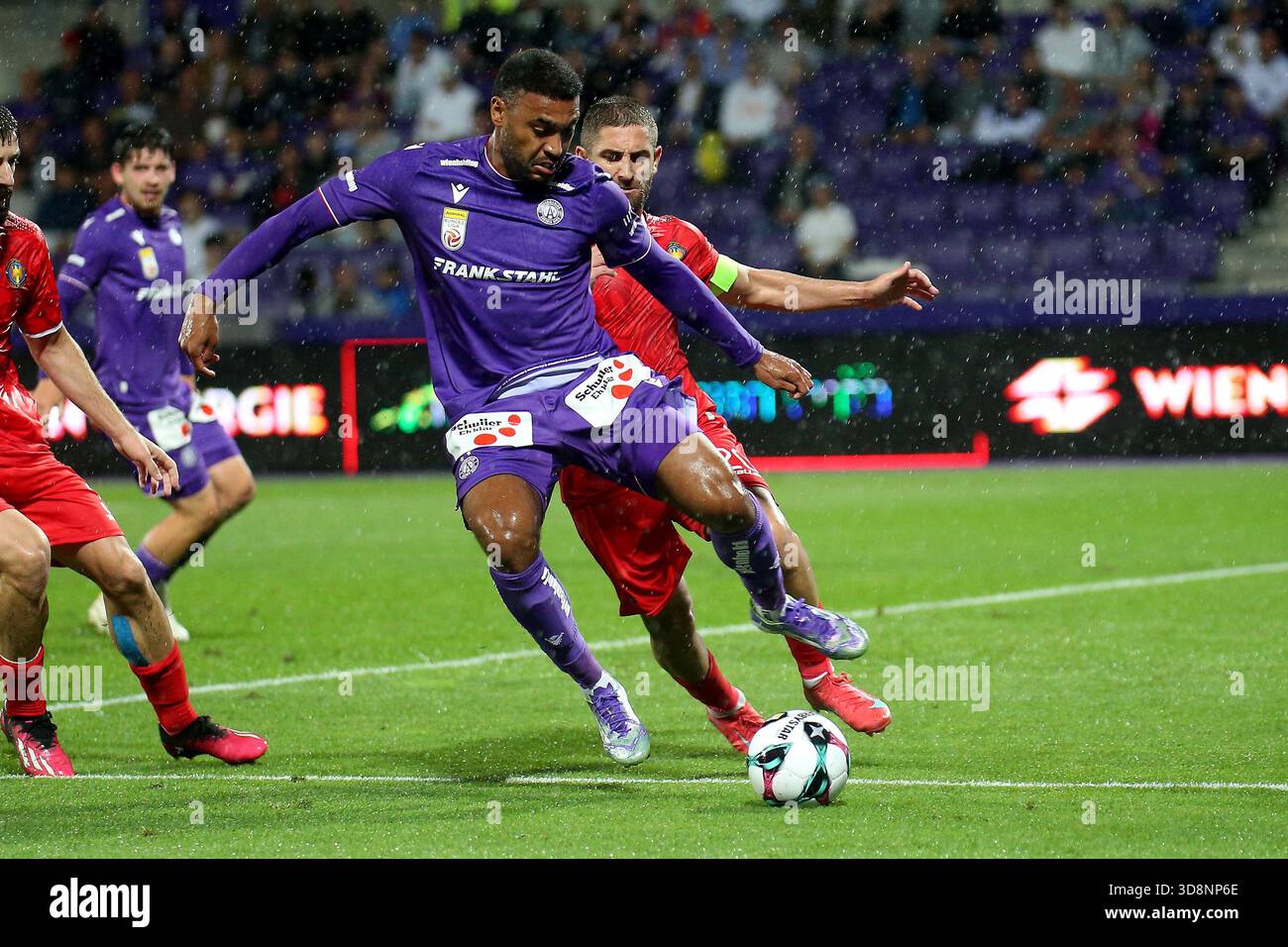 VIENNA, AUSTRIA - JULY 24: Maurice Malone of Austria Wien and Nikoloz ...