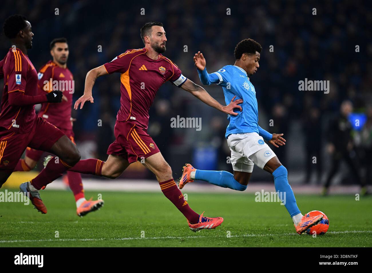 David Neres of Napoli seen in action during the Serie A match between ...