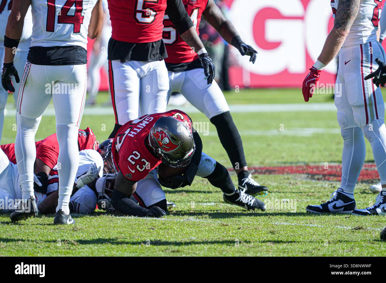 Tampa Bay, Florida, USA, November 30, 2025, Tampa Bay Buccaneers player ...