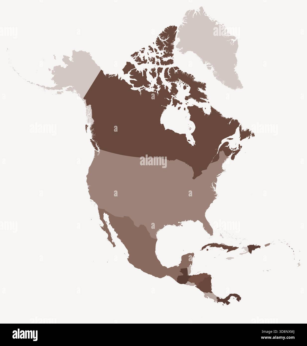 North america region map Stock Vector Images - Alamy