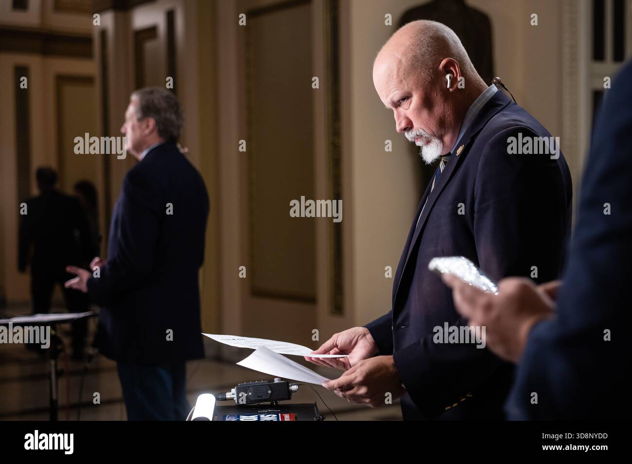 Rep. Chip Roy (R-Texas) prepares to give an interview at the U.S ...