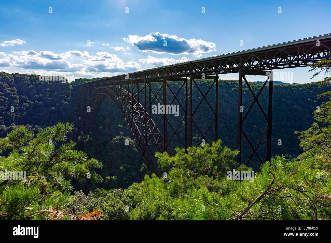 New River Bridge seen from the Canyon Rim Visitor Center Stock Photo ...