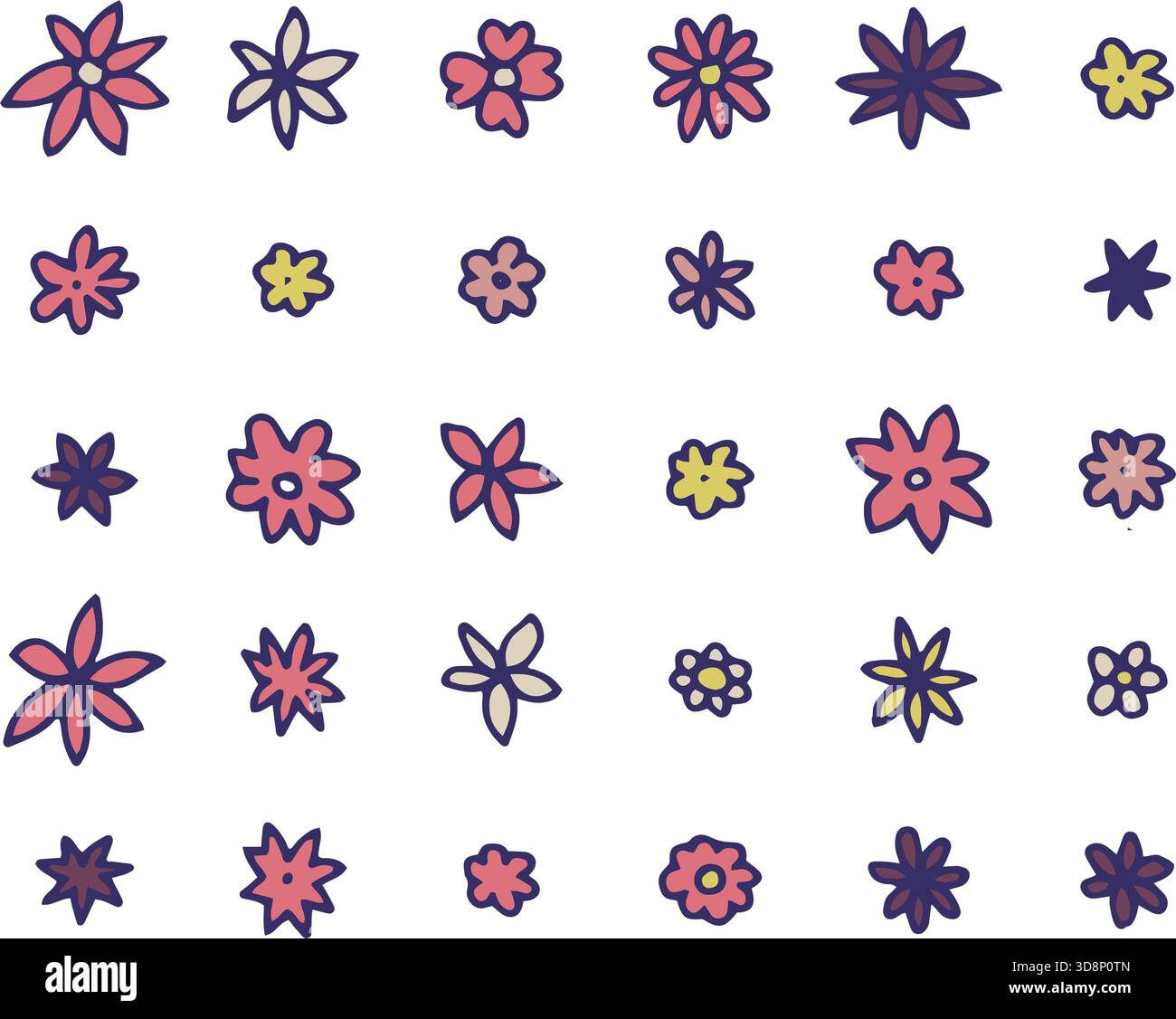 Simple flower shapes petals Stock Vector Images - Alamy