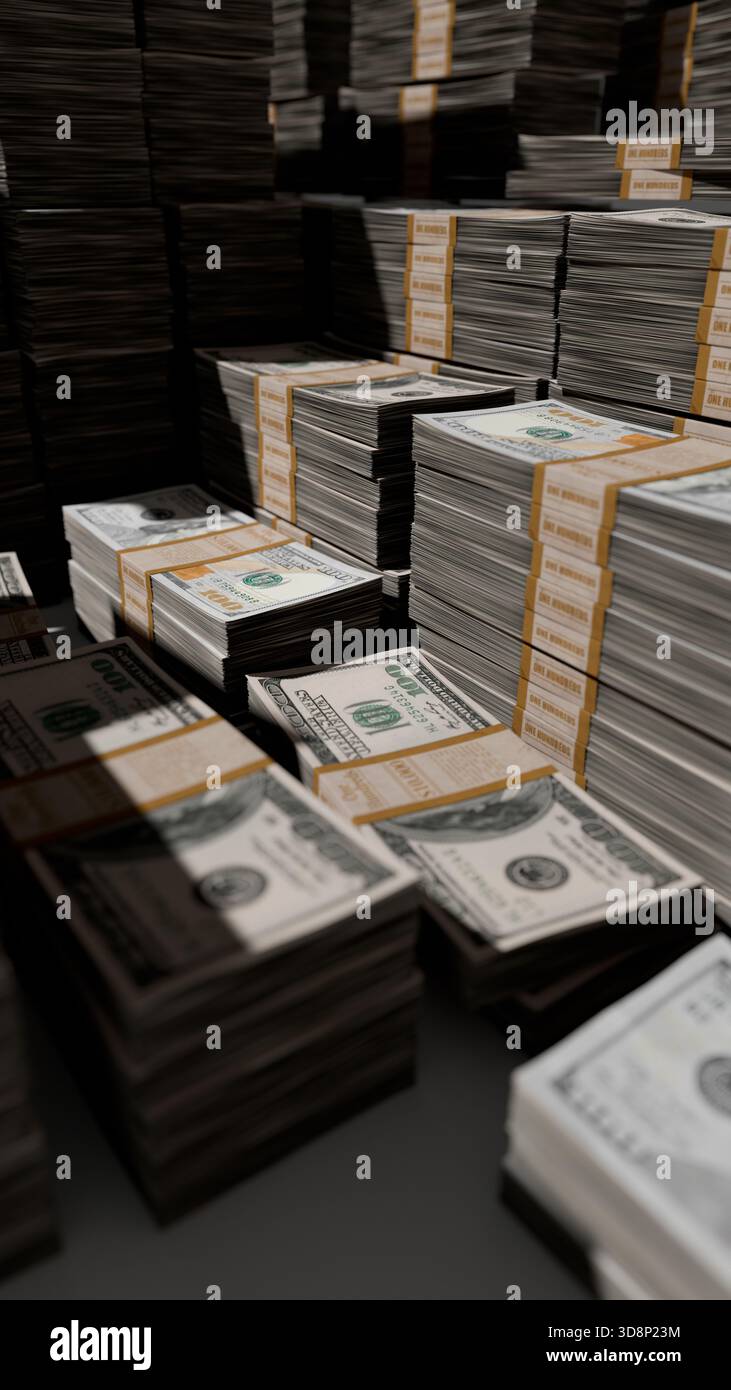 Bundles of hundred dollar bills hi-res stock photography and images - Alamy
