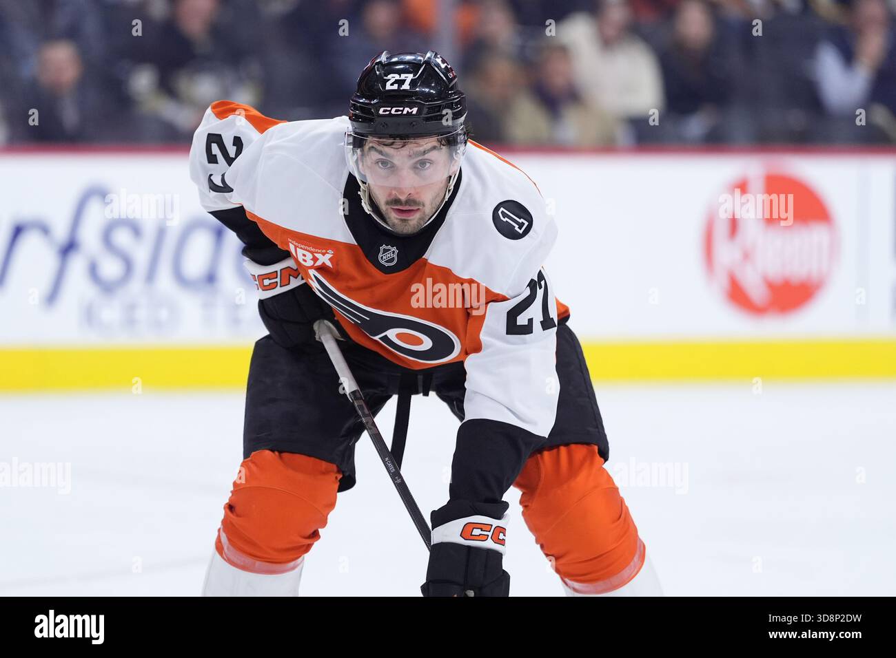 Philadelphia Flyers' Noah Cates plays during an NHL hockey game Monday ...
