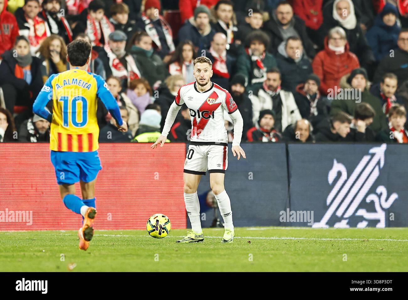 Ivan Balliu (RayoVallecano), DECEMBER 1, 2025 - Football / Soccer ...