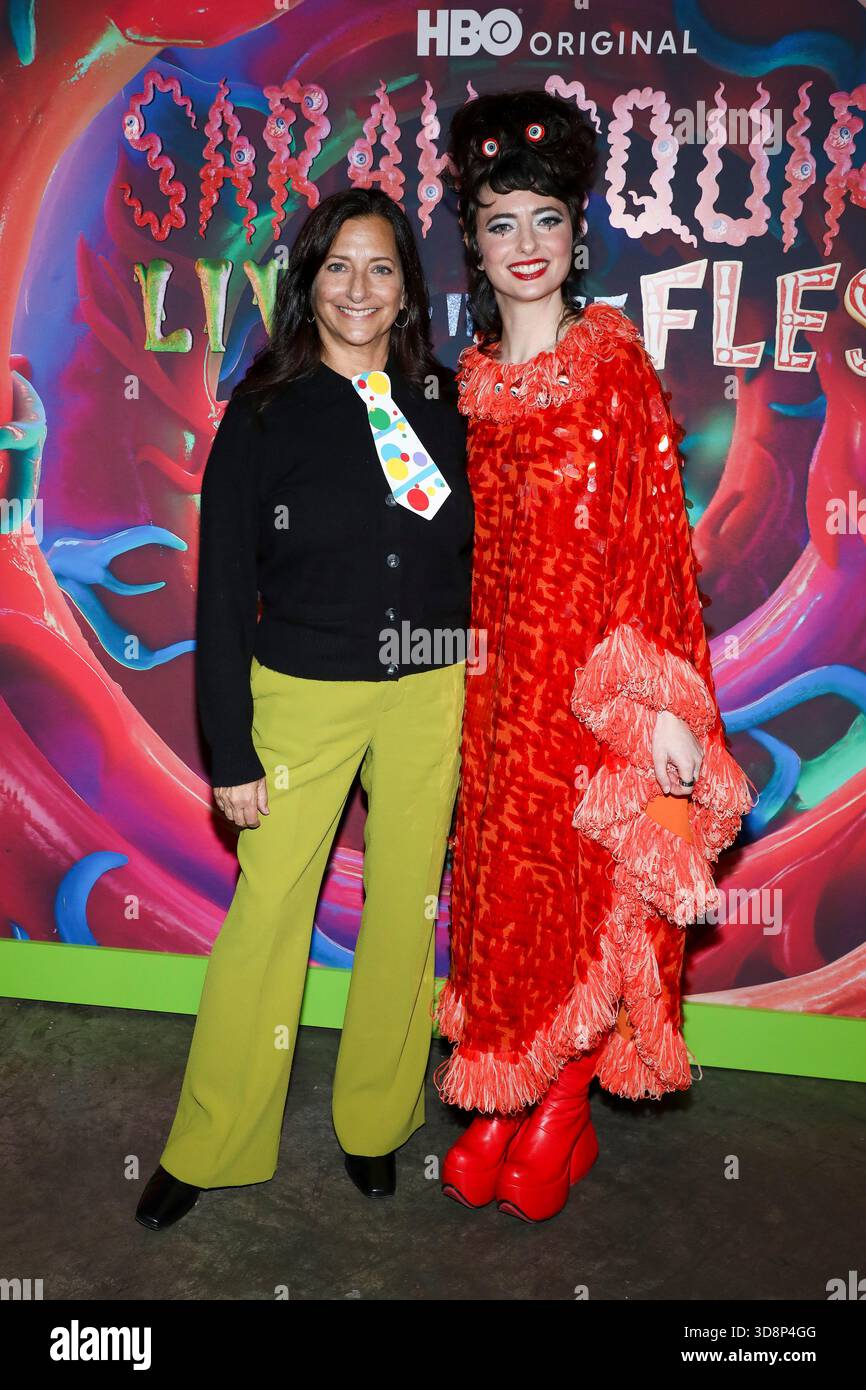 Jane Sherman, left, and comedian Sarah Sherman attend the premiere of ...