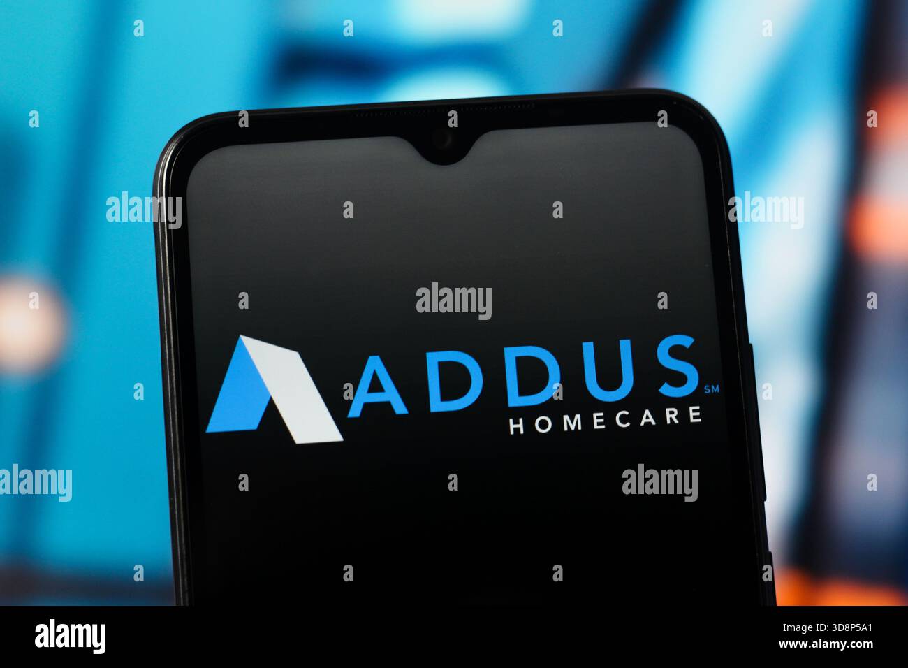 In this photo illustration, the Addus HomeCare (Addus Home Care) logo ...