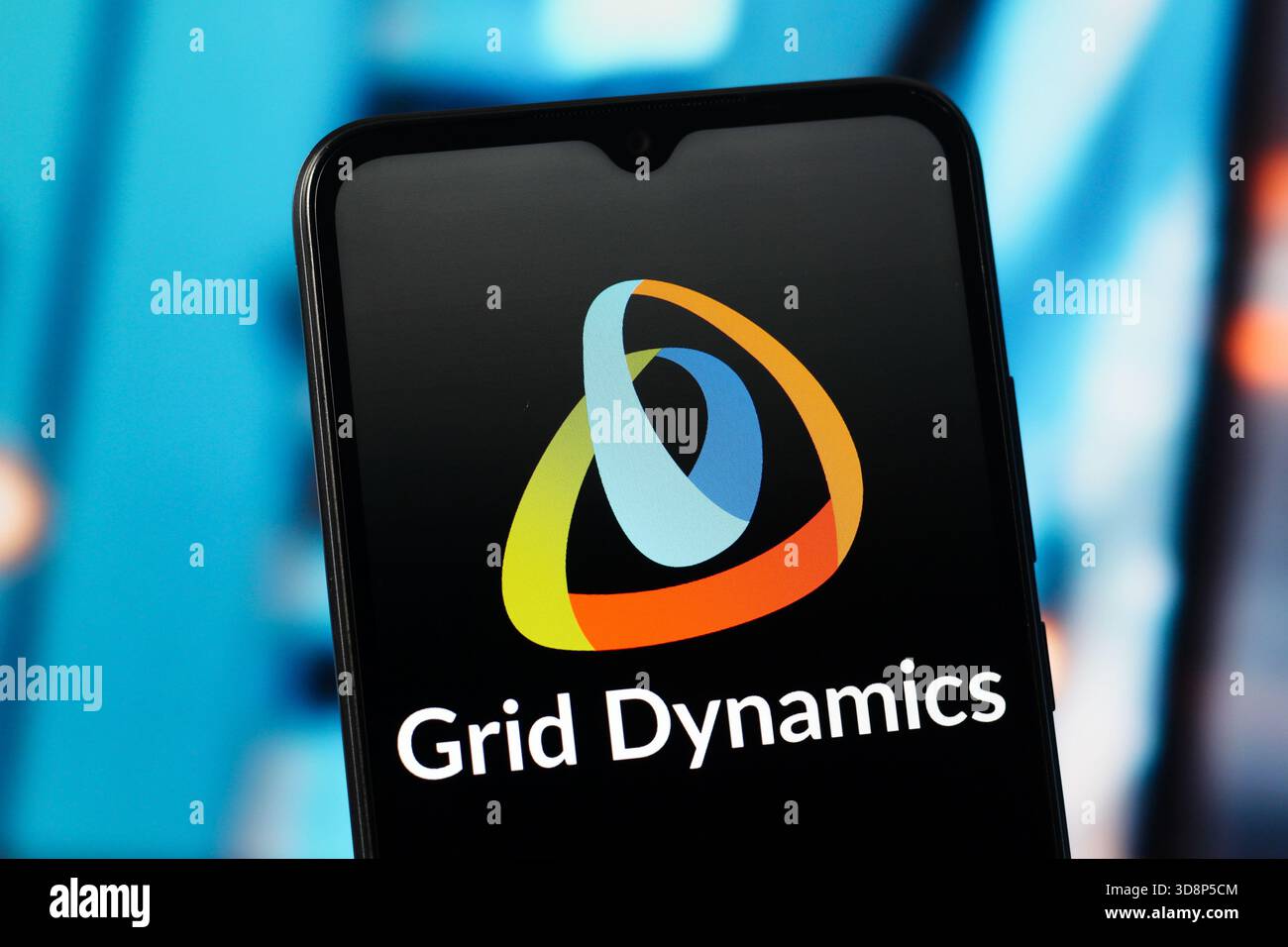 In this photo illustration, the Grid Dynamics Holdings logo is seen ...