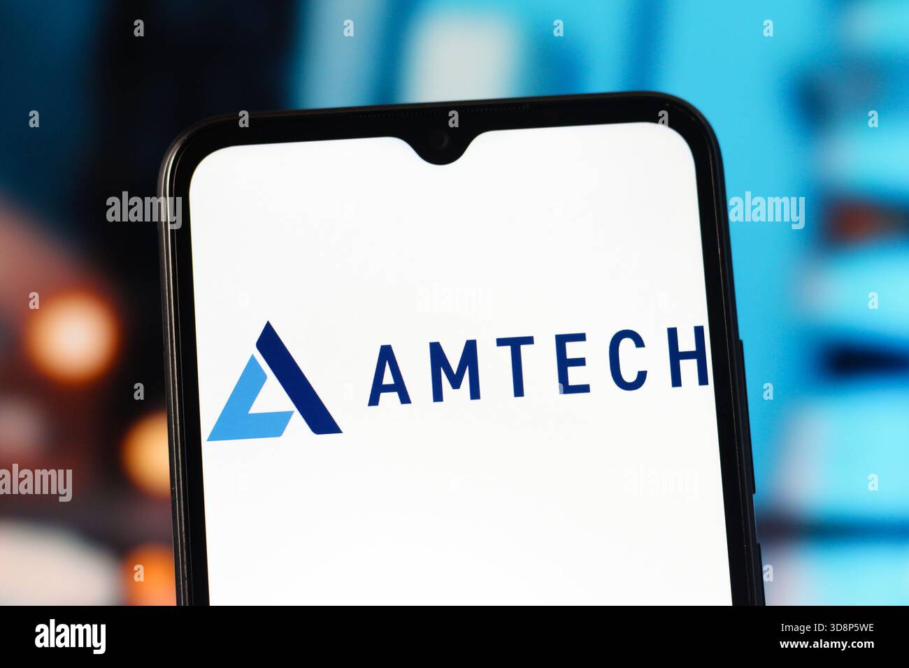 In this photo illustration, the Amtech Systems logo is seen displayed ...