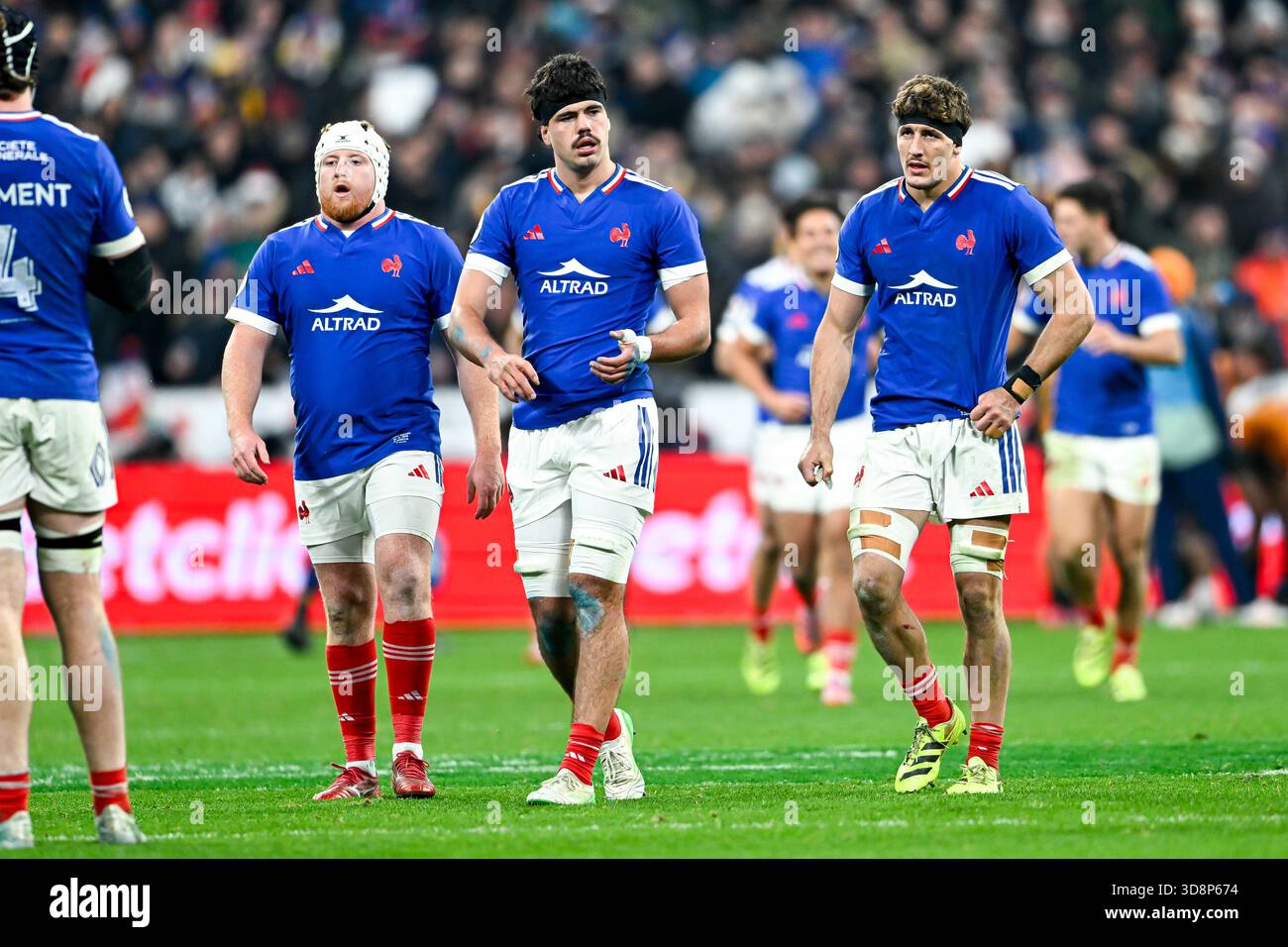 Oscar Jegou and Hugo Auradou during the Quilter Nations Series rugby ...