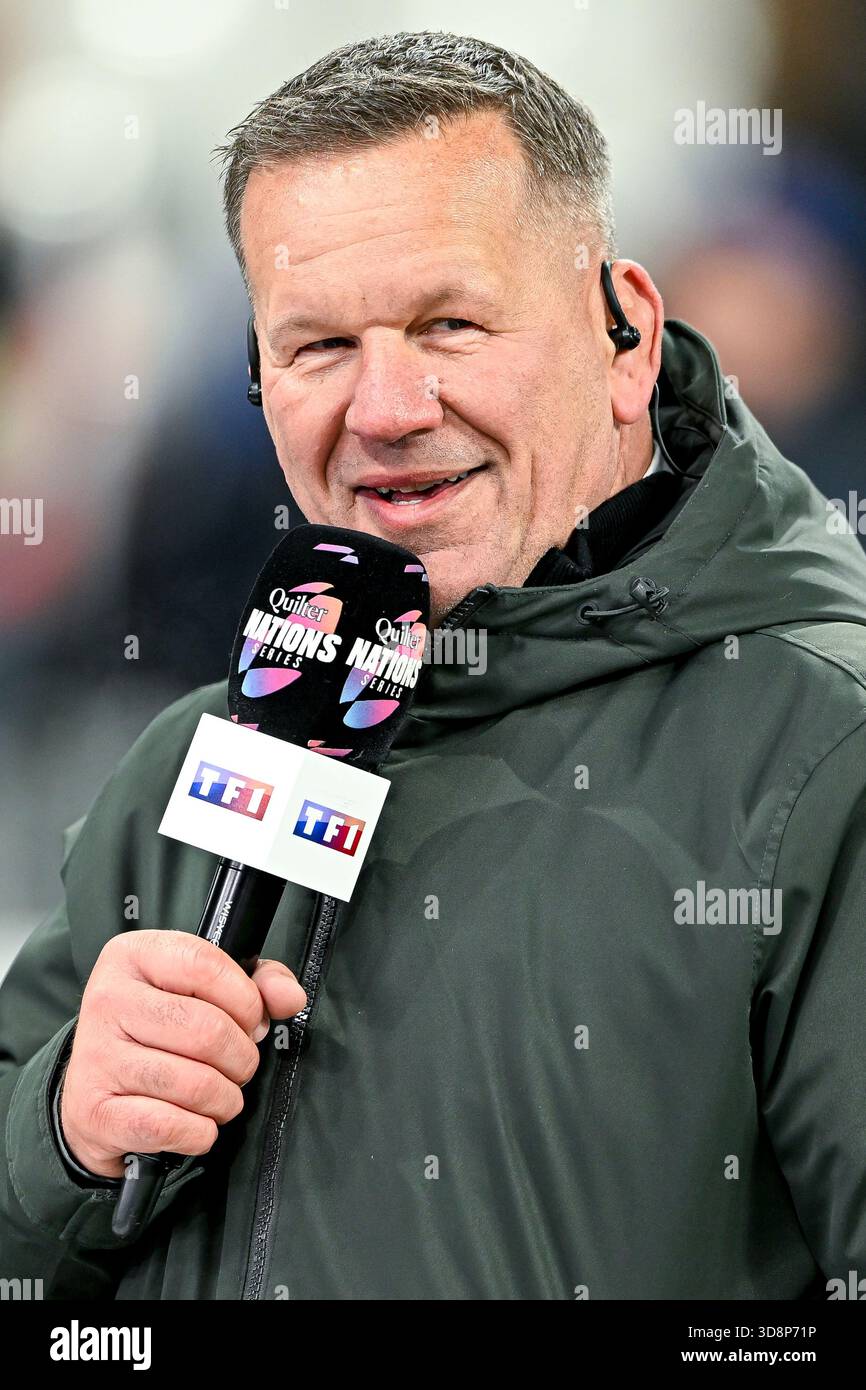 Christian Califano on the TF1 tv set during the Quilter Nations Series ...