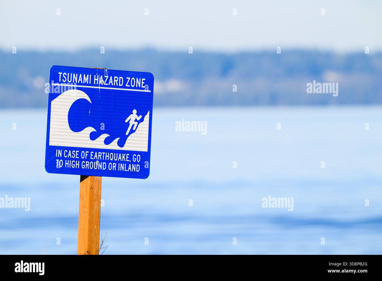 Edmonds, WA, USA - November 30, 2025; Information warning sign for ...