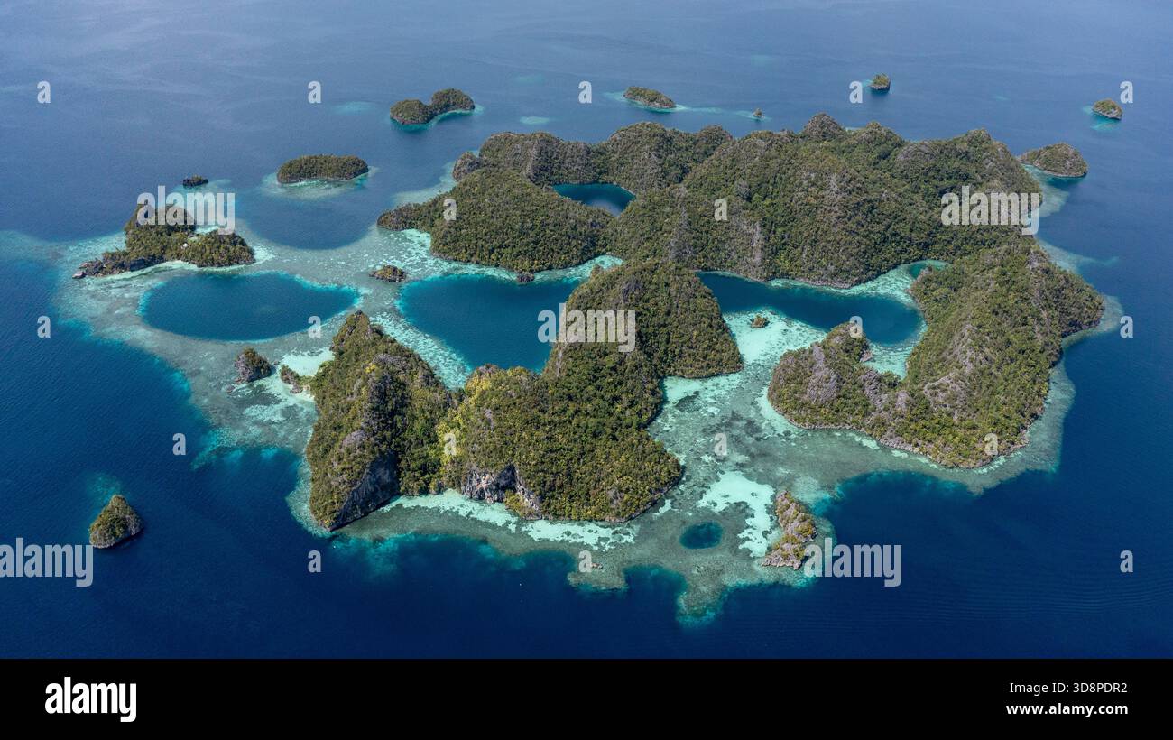 Aerial landscape photo of the Wayil Island Group, a kayaking ...