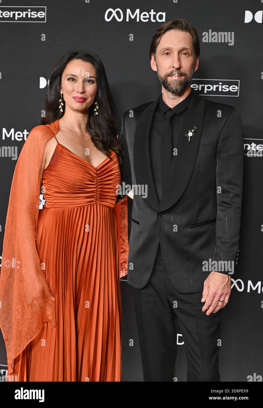 Katherine Braham Moore and Joel David Moore arriving to the world ...