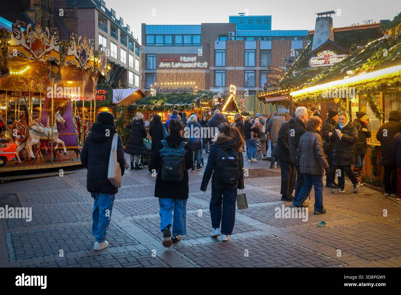 Weihnachtsmarkt Hannover. Der Weihnachtsmarkt in Hannovers Altstadt ...