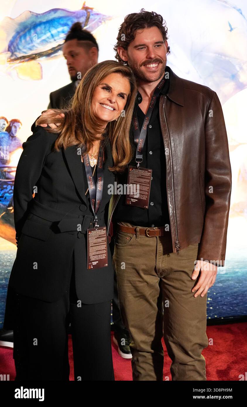 Maria Shriver and her son Christopher Schwarzenegger arrive at the ...