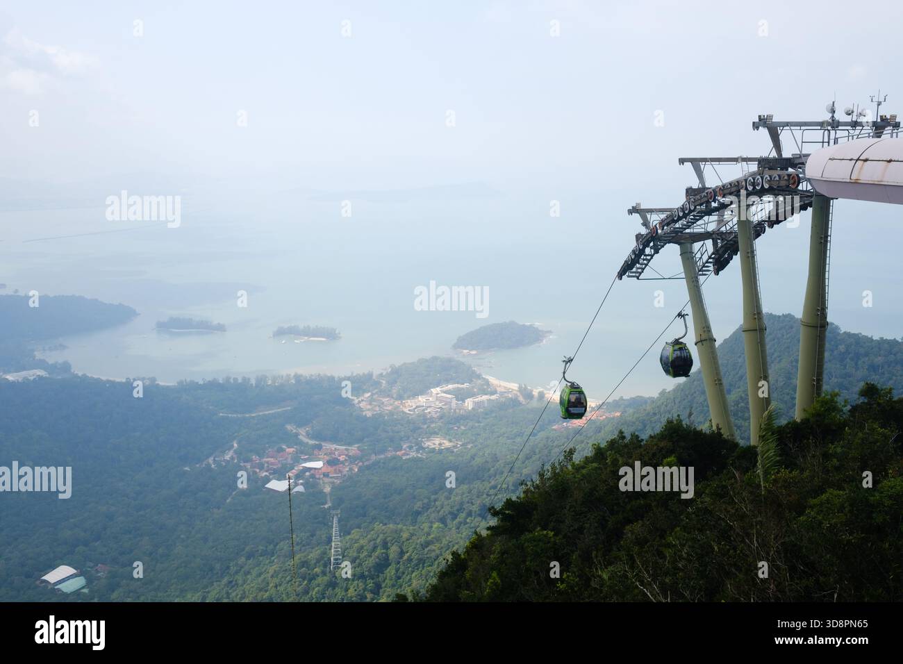 Langkawi Sky Cab, a ski lift and main tourist attraction, the highest ...