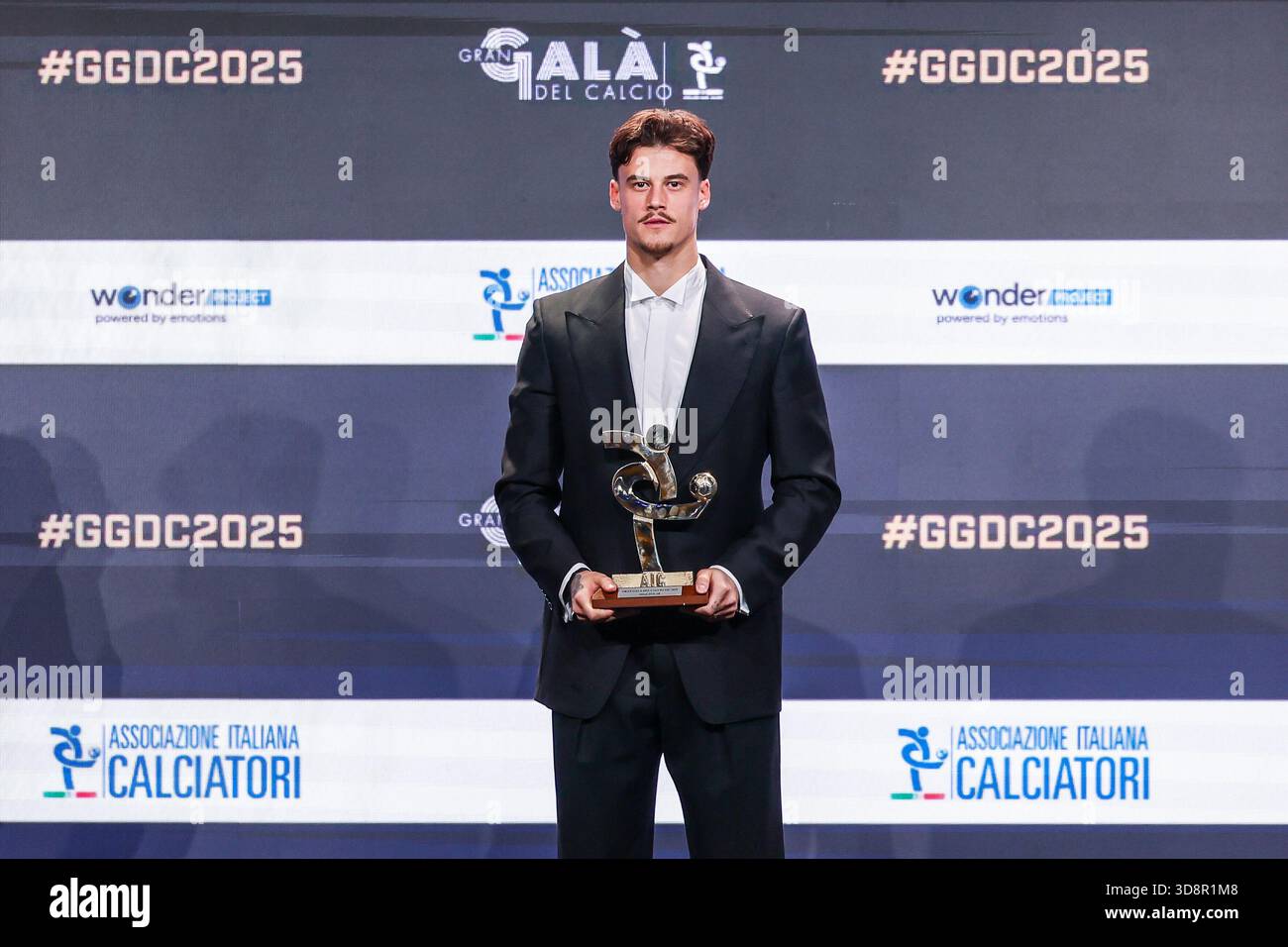 Mile Svilar of AS Roma receives the award as Best Goalkeeper of Season ...