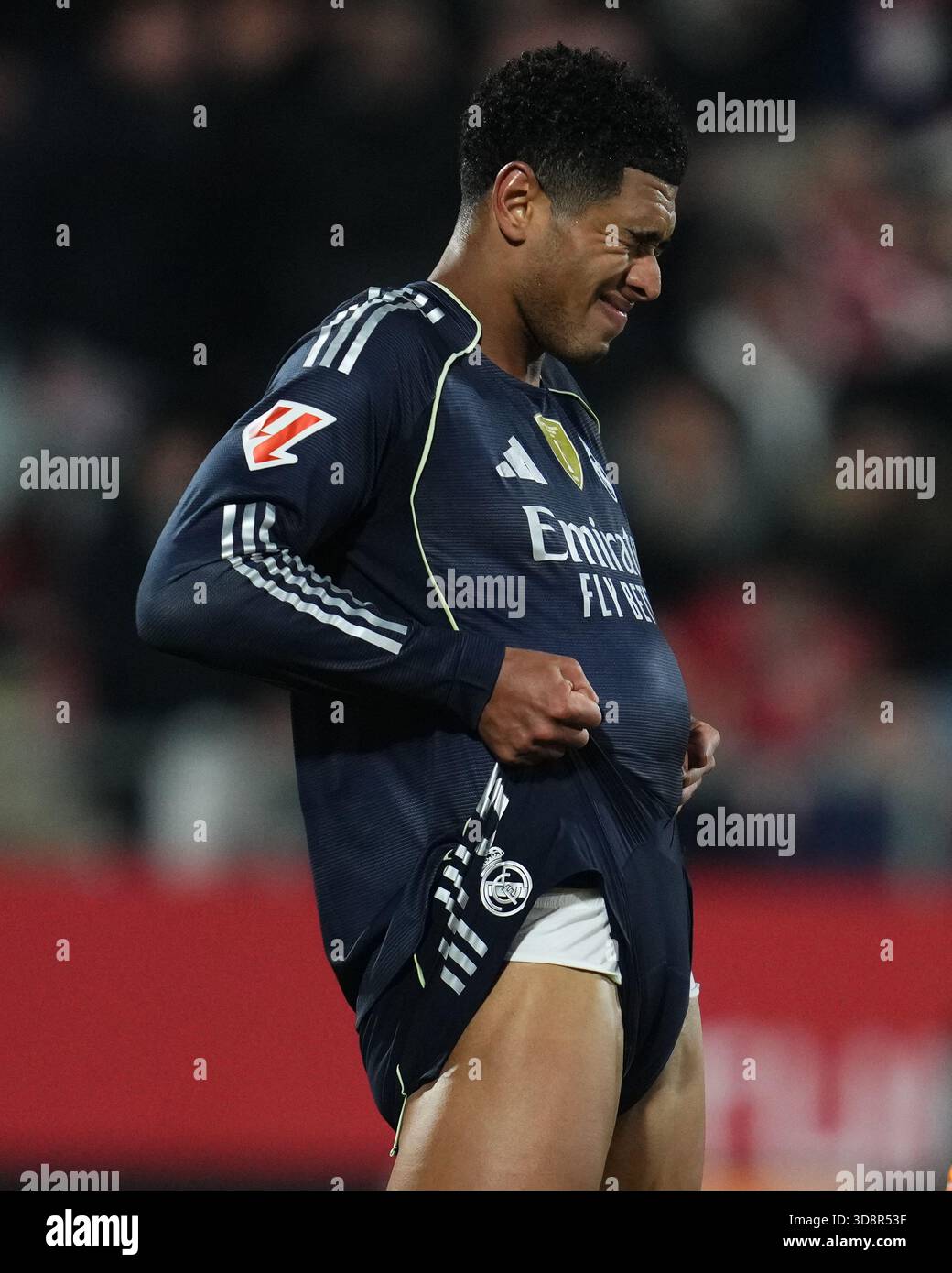 Jude Bellingham of Real Madrid reacts during the La Liga match 2025 ...