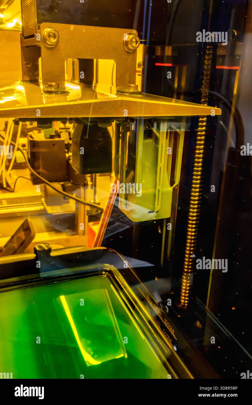 3d resin printer in interior showroom Stock Photo - Alamy