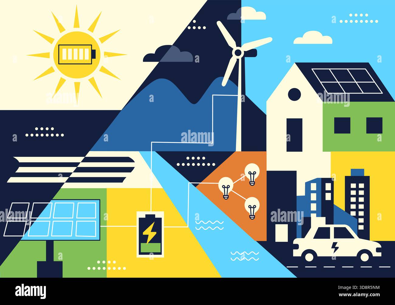 Sustainable solutions vector vectors Stock Vector Images - Alamy