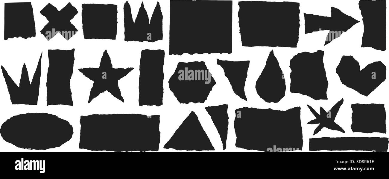 Paper heart cutout torn Stock Vector Images - Alamy