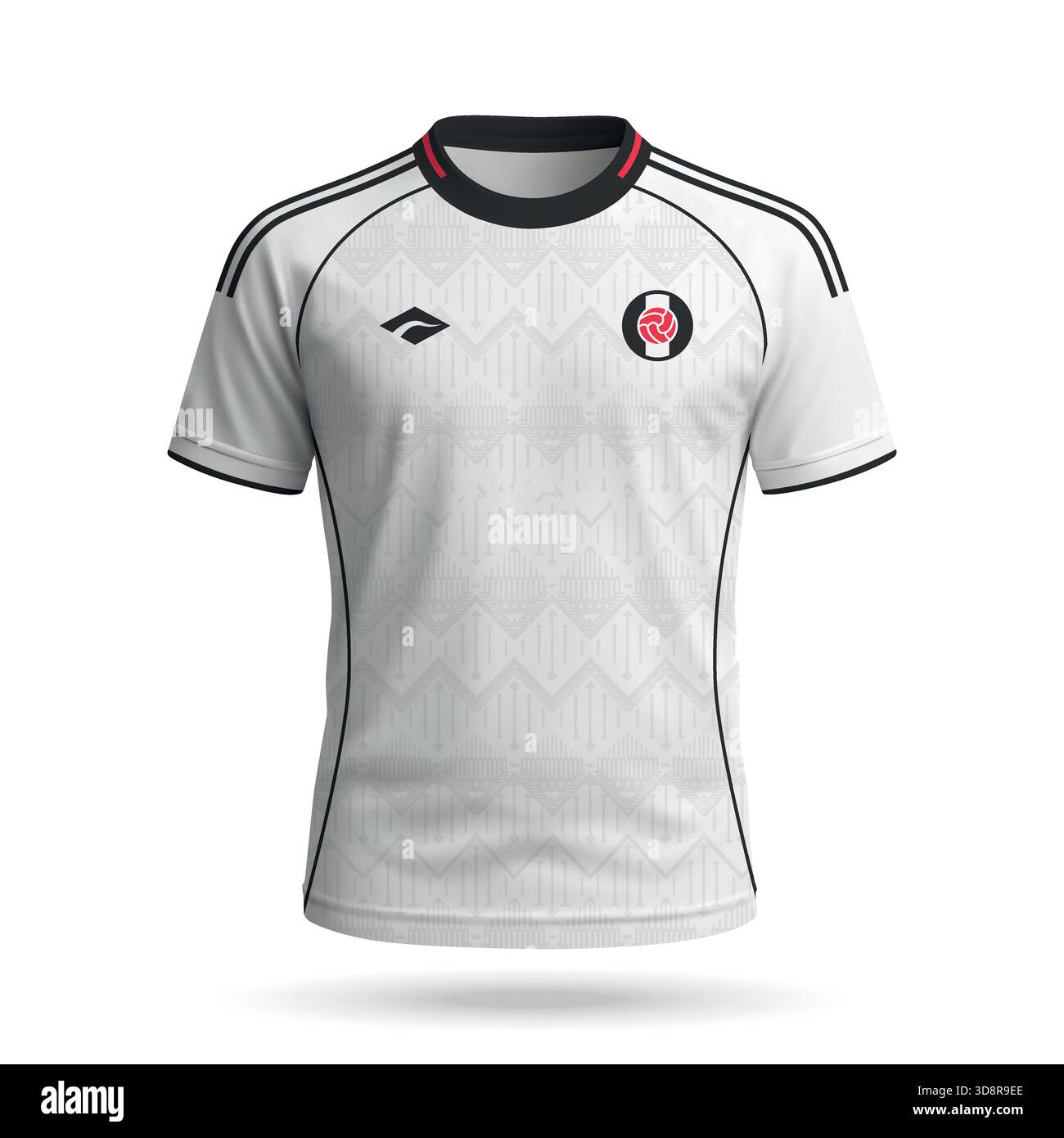 3d realistic soccer jersey in Fulham style, football club shirt ...
