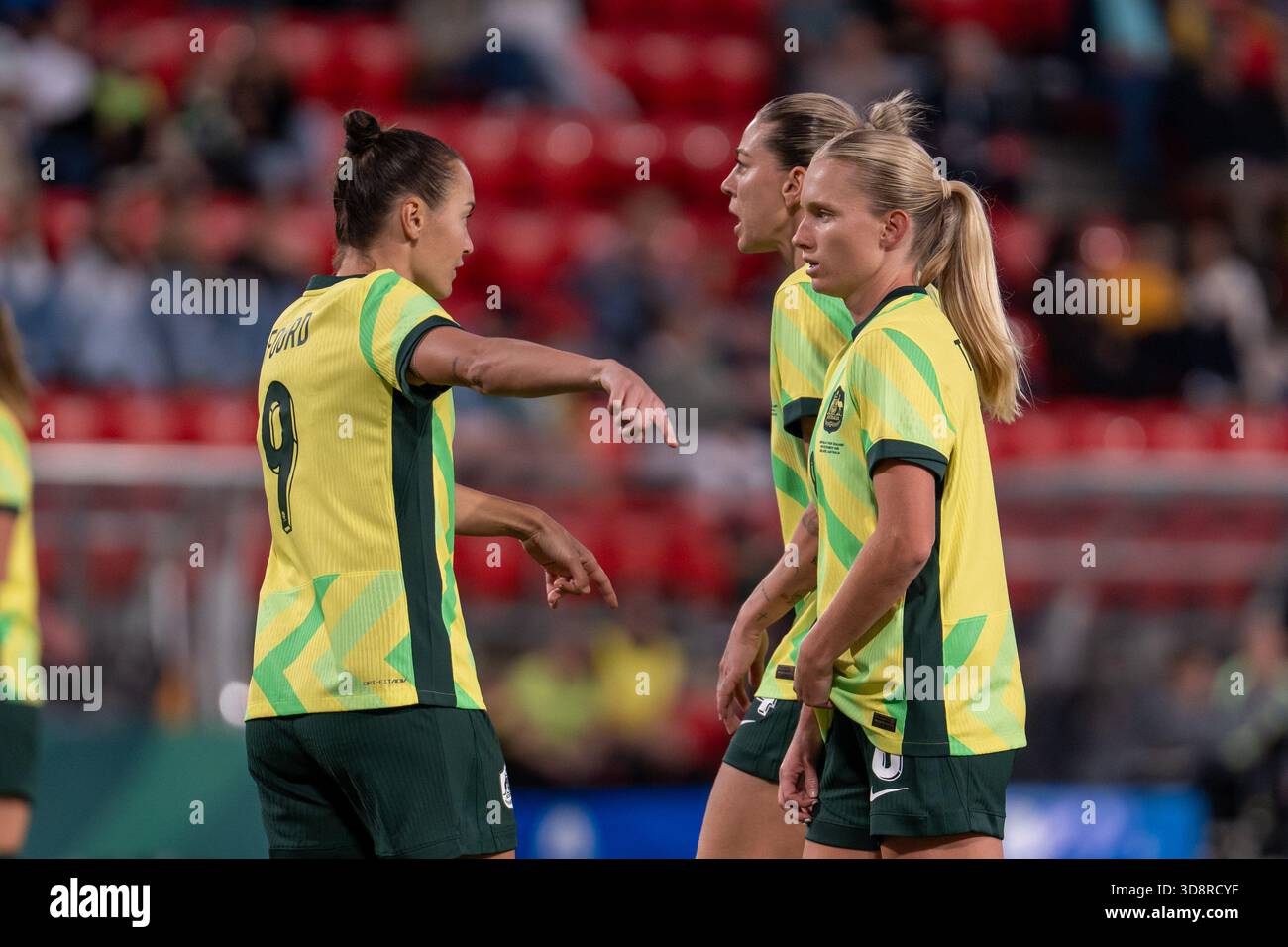 Caitlin Foord (9 Australia) and Kaitlyn Torpey (8 Australia) discuss ...