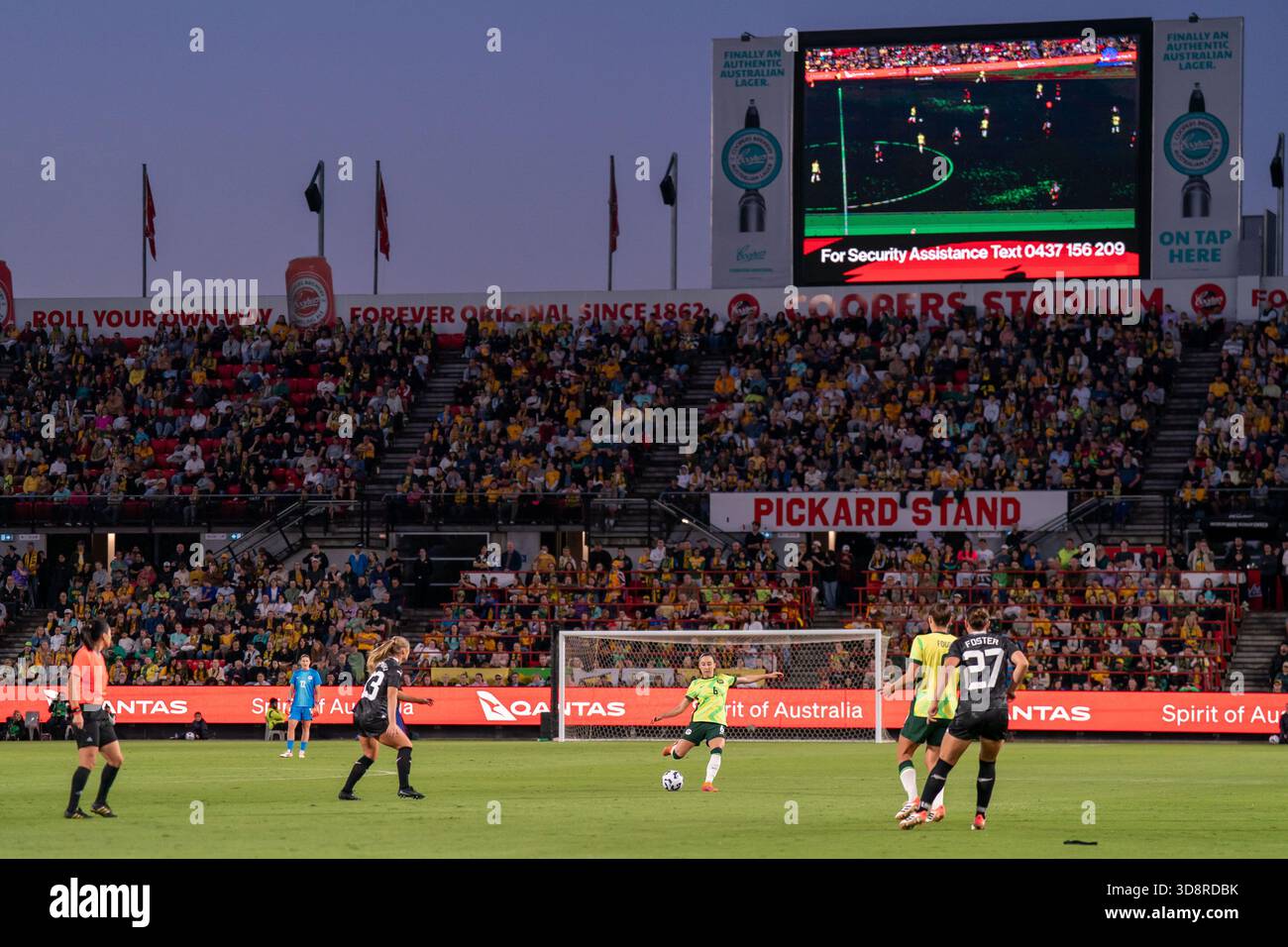 Clare Wheeler (6 Australia) passes the ball during the international ...