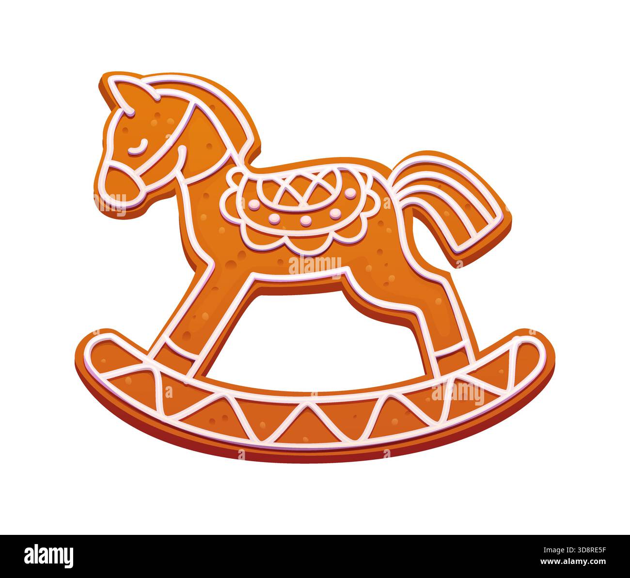 Christmas gingerbread handmade white Stock Vector Images - Alamy