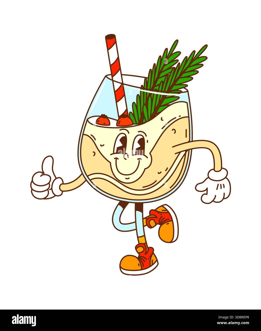 Eggnog christmas cocktail Stock Vector Images - Alamy