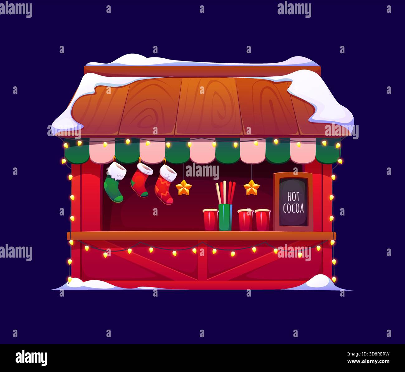 Market seller christmas Stock Vector Images - Alamy