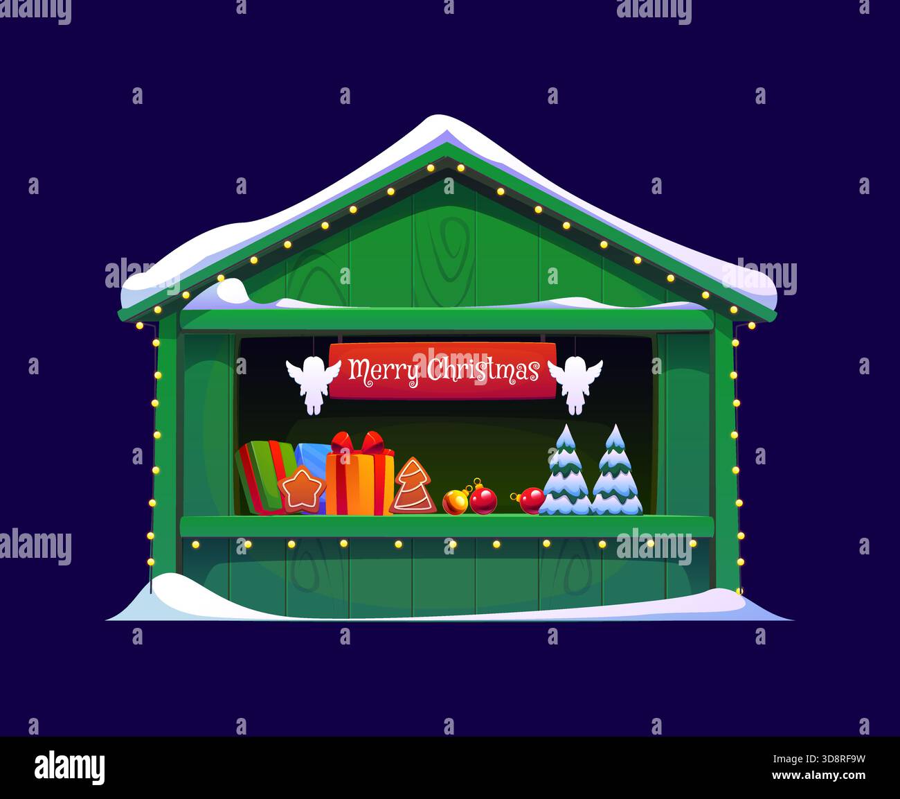 Christmas market stall gifts Stock Vector Images - Alamy