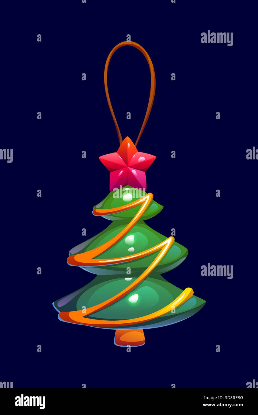 Christmas tree decorating vintage Stock Vector Images - Alamy