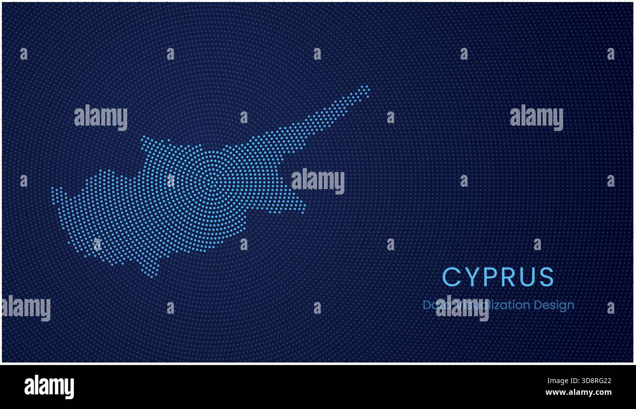 Cyprus map in dark hi-res stock photography and images - Alamy