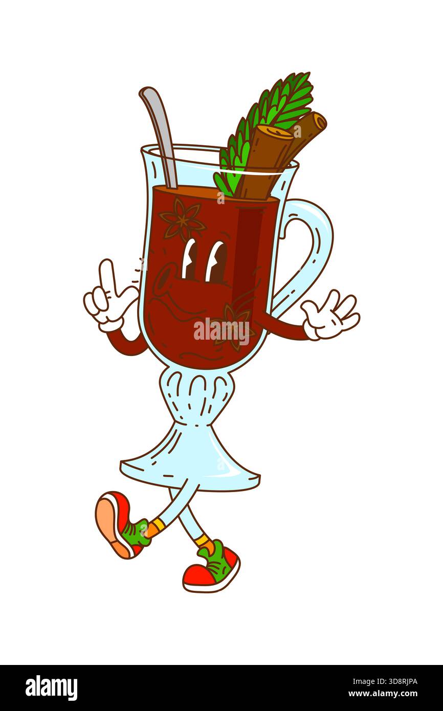 Groovy retro sticker party Cut Out Stock Images & Pictures - Alamy