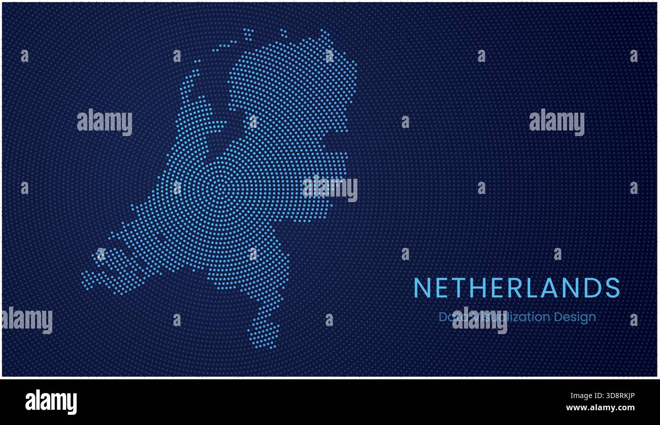Abstract tech art netherlands map hi-res stock photography and images ...